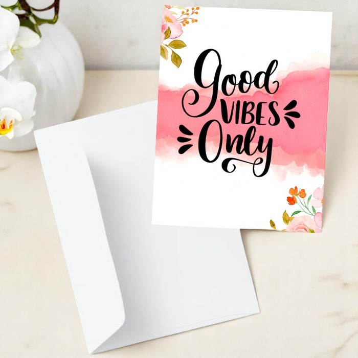 Good Vibes Only My Beauty Gift Box Greeting Card - My Beauty Gift Box