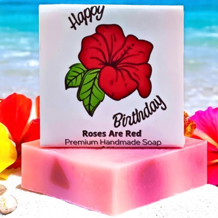 Roses Are Red Happy Birthday Scented Handmade Body & Hand Soap 4 oz ...