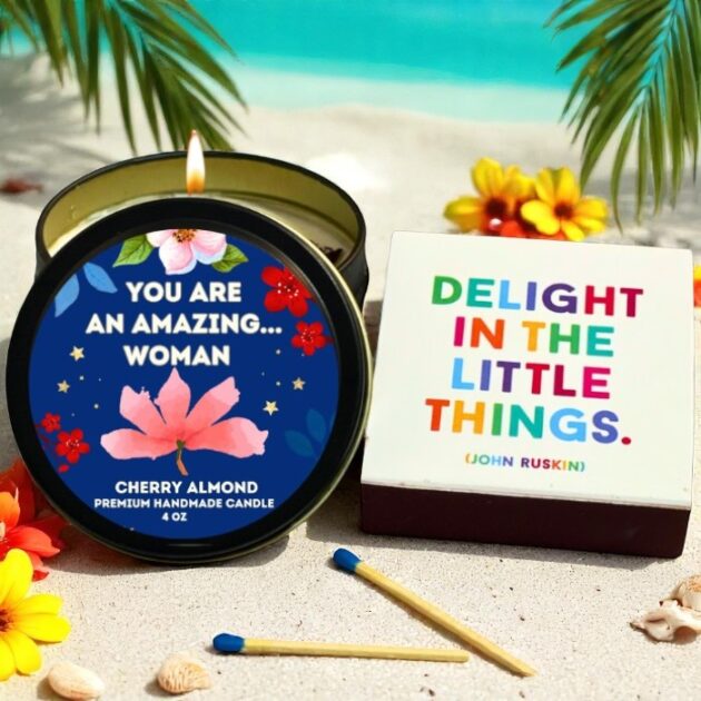 Amazing Woman Scented Handmade Candle 4 oz & Matches Gift Set - My ...