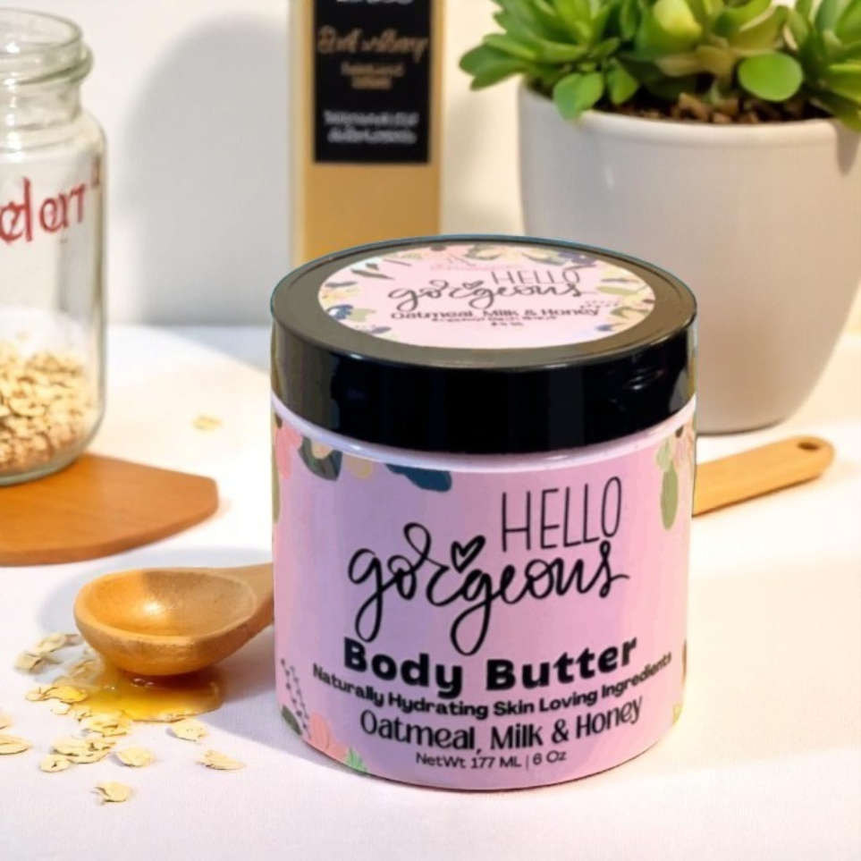 Hello Gorgeous Oatmeal, Milk & Honey Body Butter 6 oz - My Beauty Gift Box
