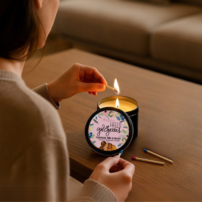 Hello Gorgeous Scented Handmade Candle 4 oz & Matches Gift Set - My ...