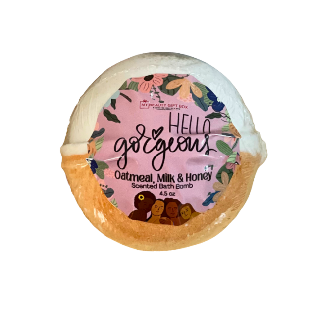 Hello Gorgeous Oatmeal, Milk & Honey Scented Fizzy Bath Bomb 4.5 oz ...